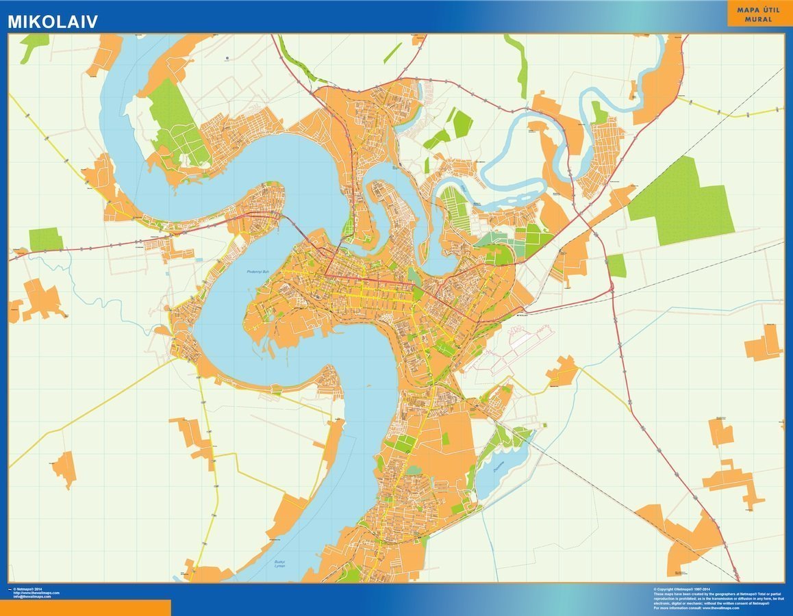 Stadtplan Mikolaiv Wandkarte bei Netmaps Karten Deutschland